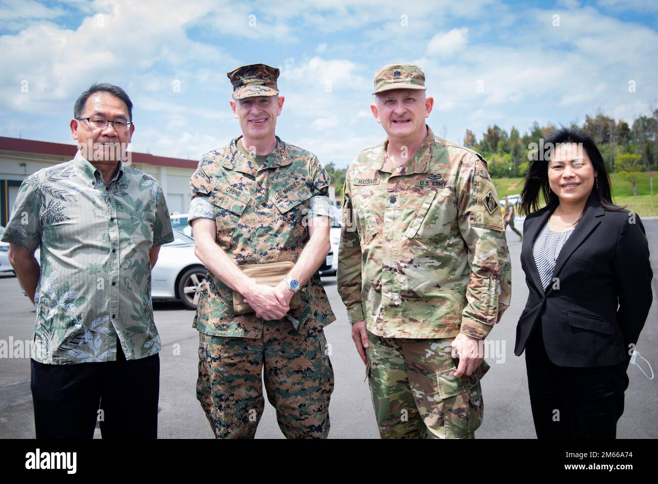 U.S. Marine Corps Col. Neil Owens, second from left, assistant chief ...