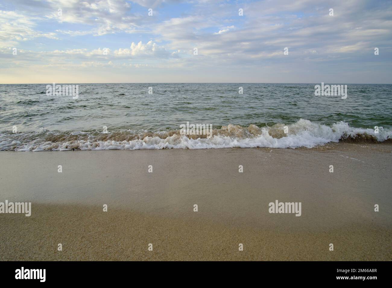 Beach Baltic Sea coast with quartz sand and rolling waves Stock Photo ...