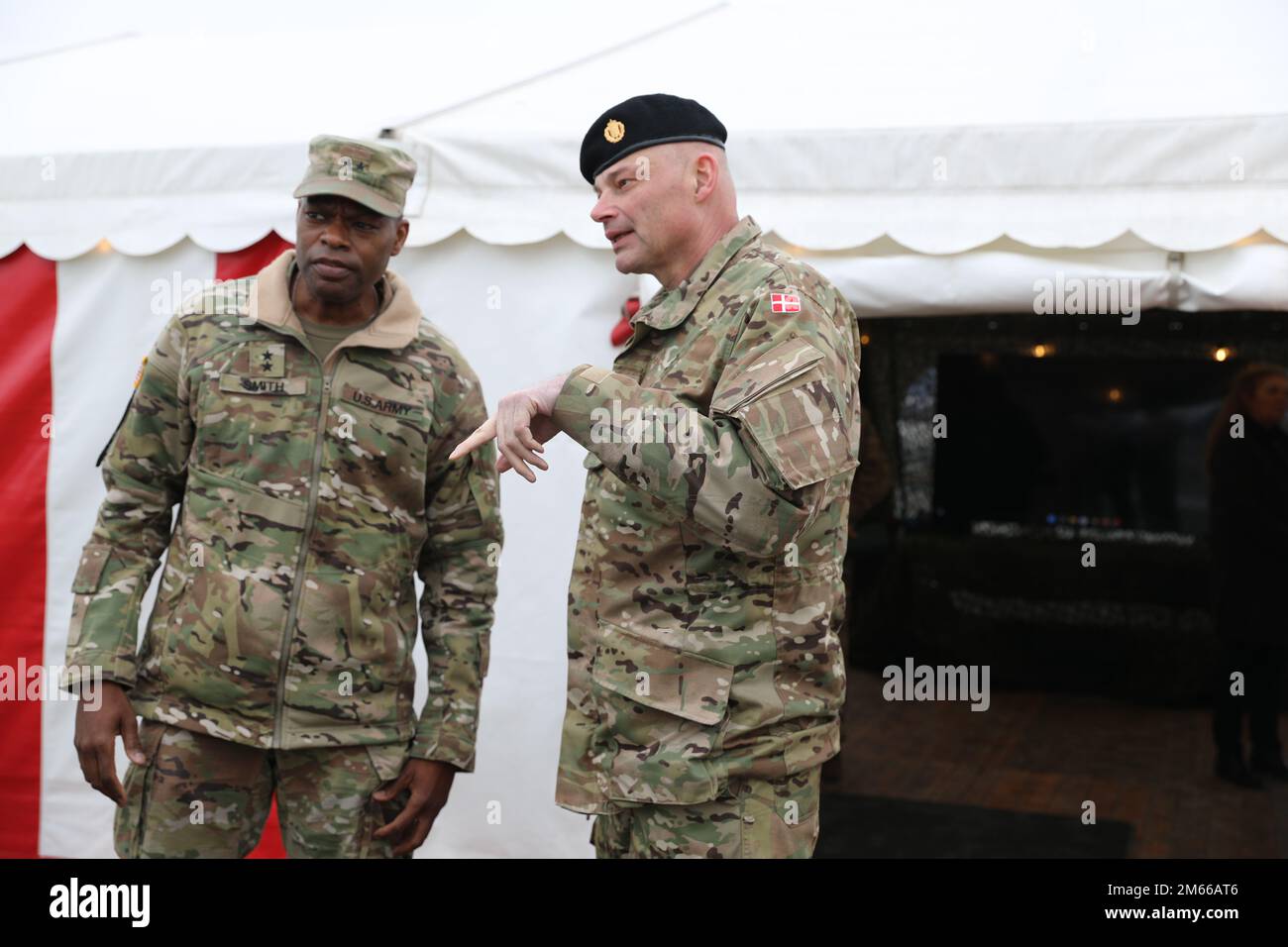 U.S. Army Maj. Gen. James M. Smith, commanding general, 21st Theater Sustainment Command, left ...