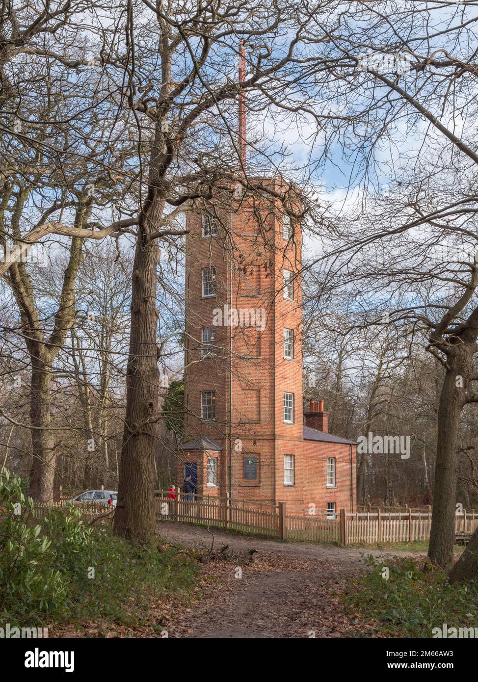 Chatley Heath Semaphore Tower, Ockham Common, Cobham, Surrey, UK Stock ...