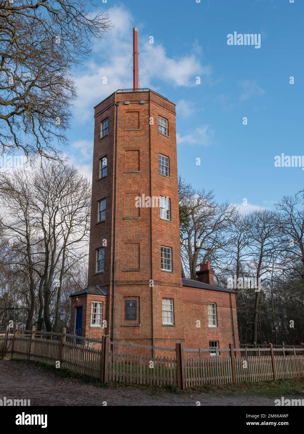 Chatley Heath Semaphore Tower, Ockham Common, Cobham, Surrey, UK Stock ...