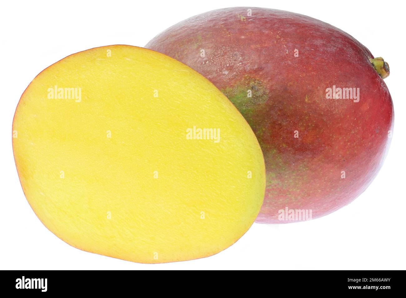 Tommy Atkins mango isolated on white background Stock Photo - Alamy