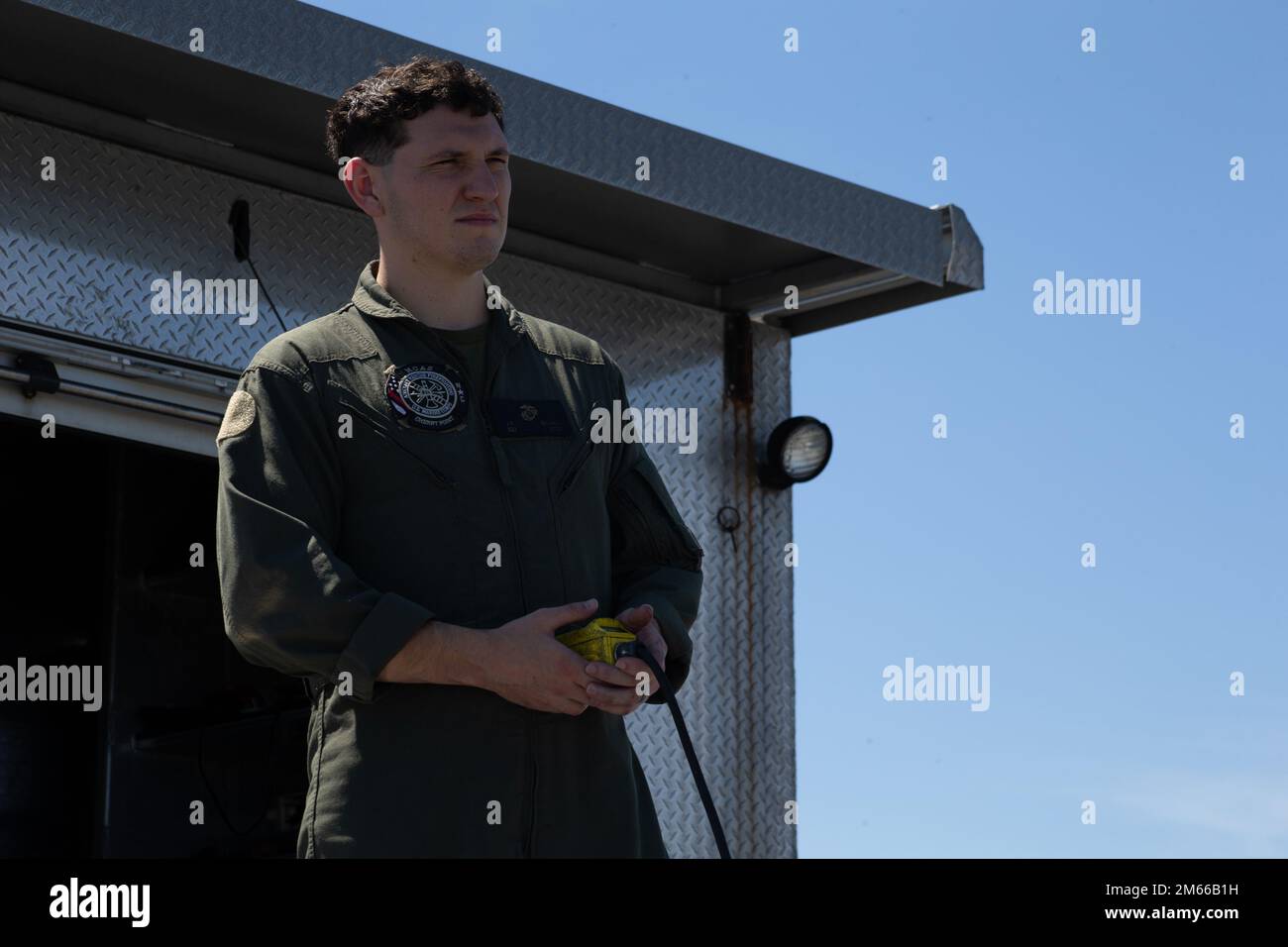 U.S. Marine Corps Sgt. Joseph Quinn with Aircraft Rescue Fire Fighting ...