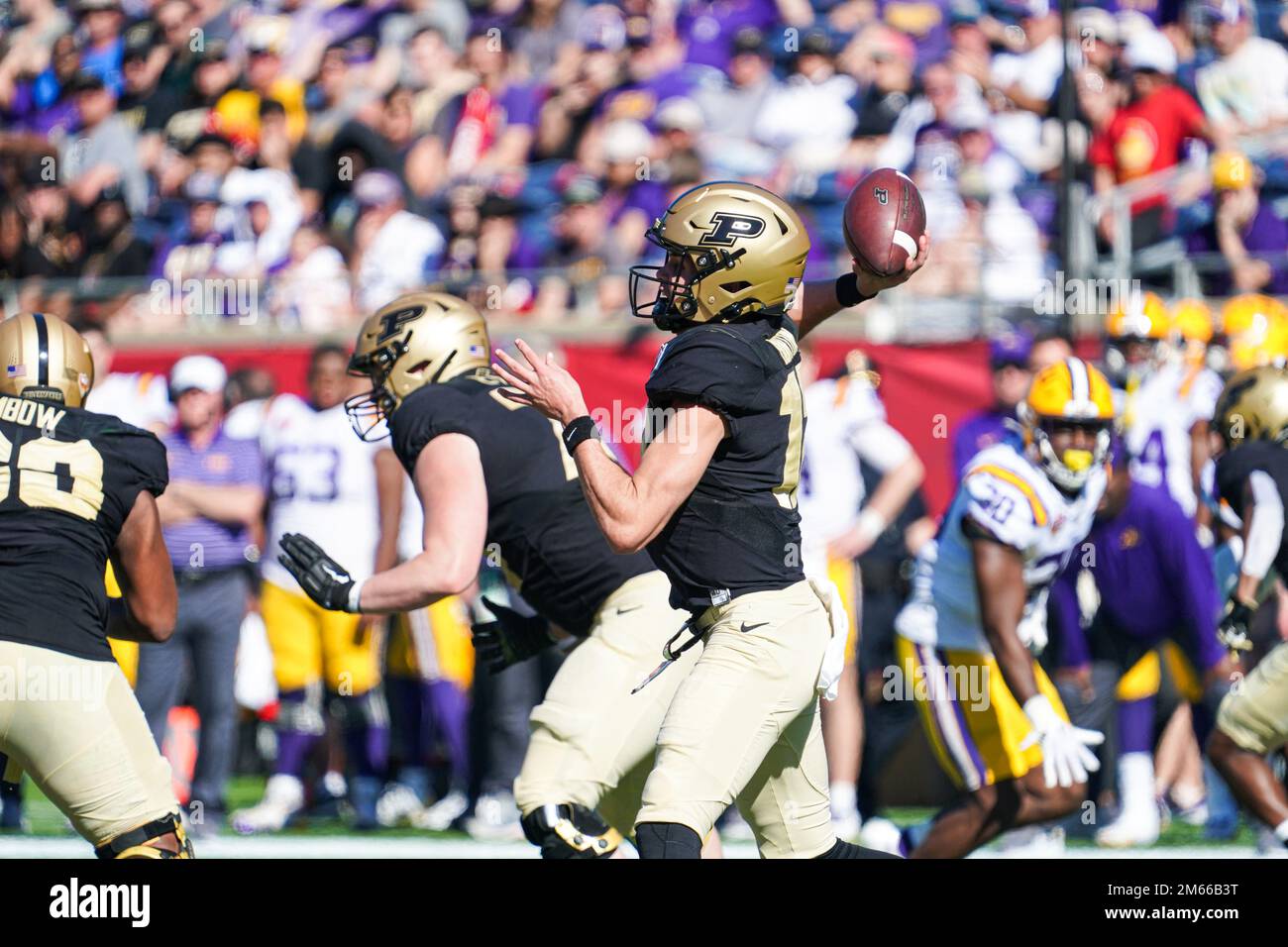 Orlando, Florida, USA, January 2, 2023, Purdue Quaterback Austin Burton ...