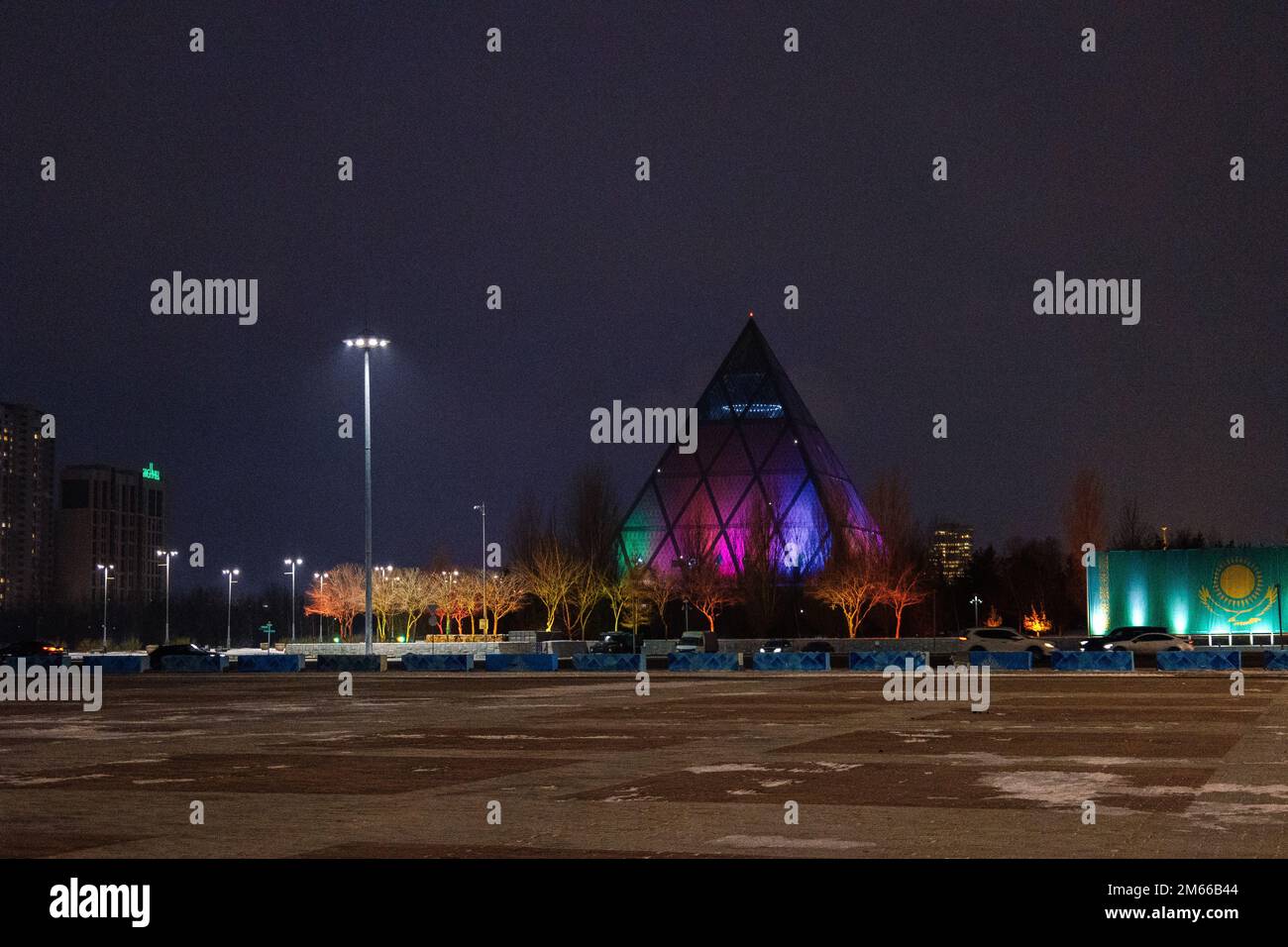 Modern architectural urbanistic city Astana. Futuristic buildings ...