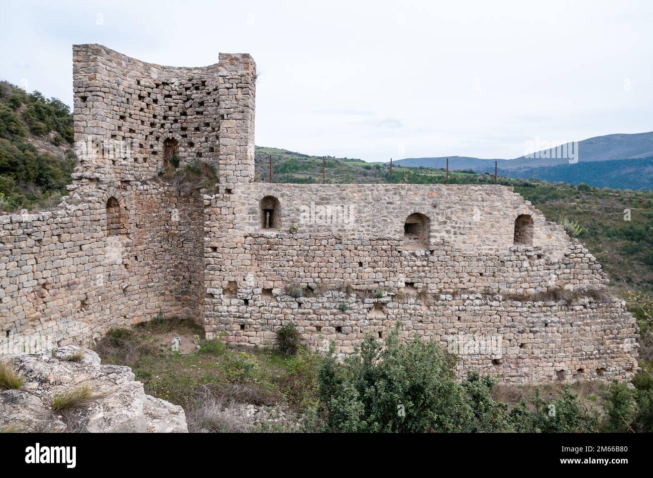 Sant Gervàs castle, medieval castle. The castle is part of a network of ...