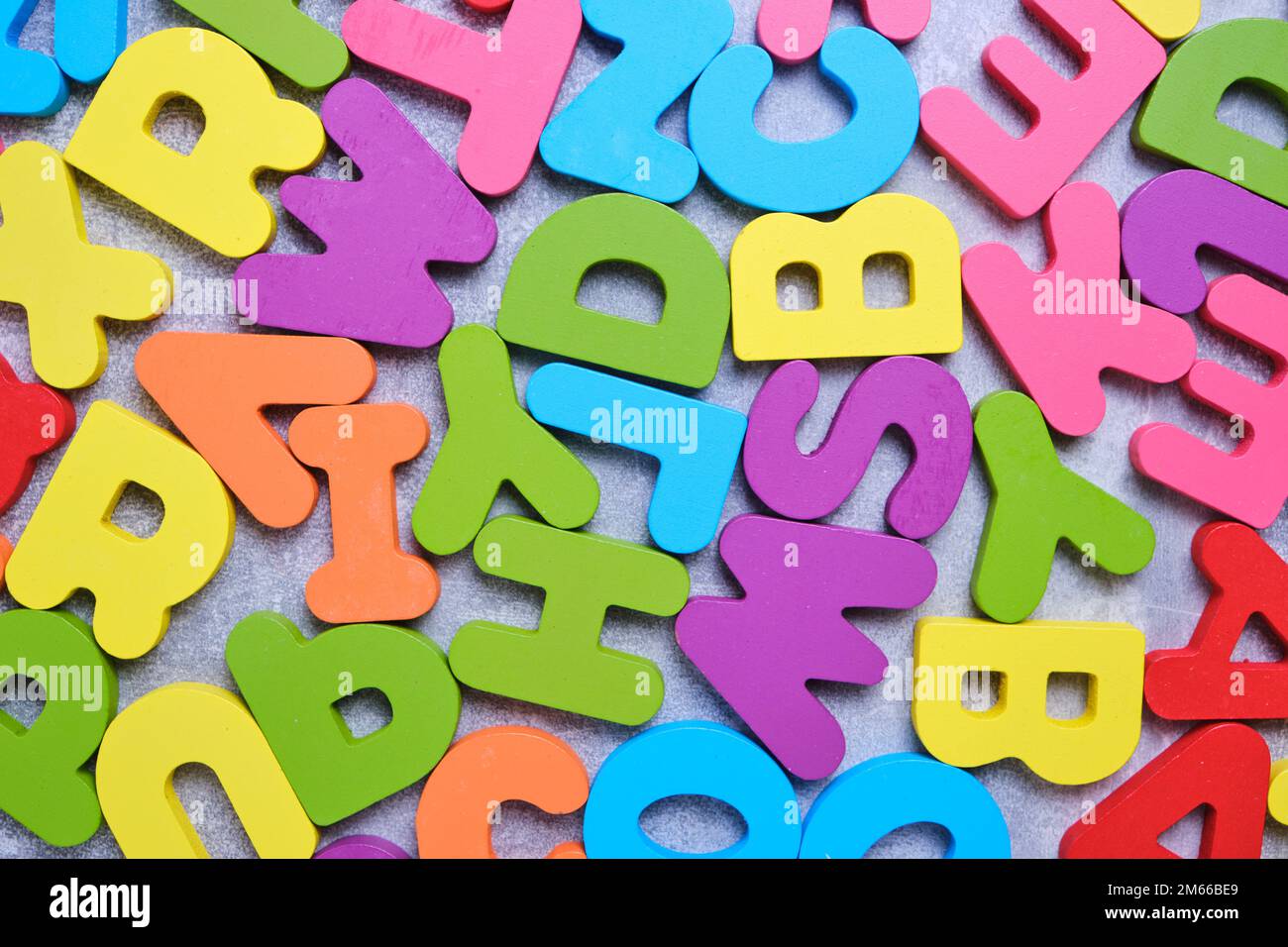 Bright background colorful letters children's English alphabet Stock ...