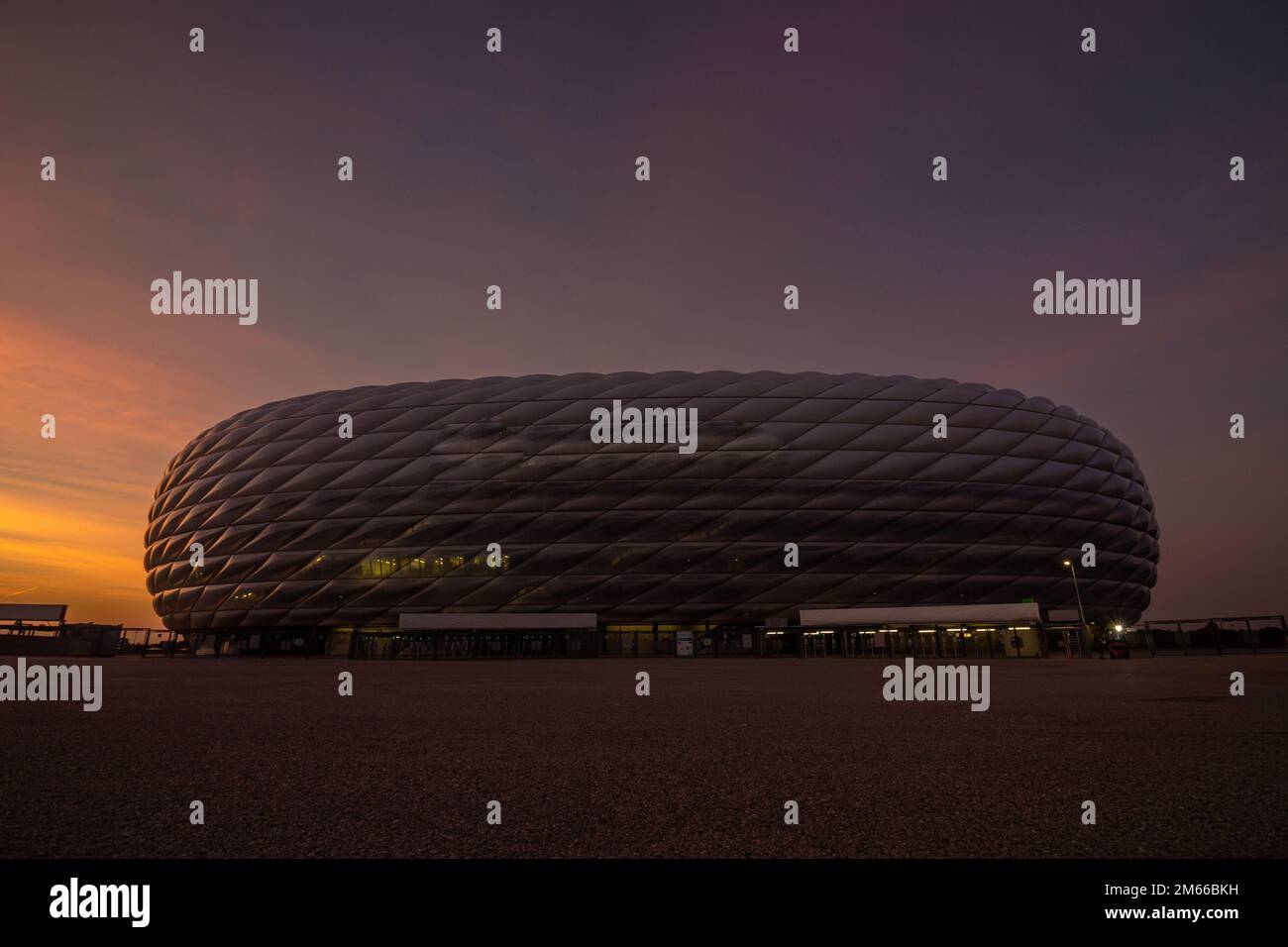 Sunset in soccer stadium hi-res stock photography and images - Alamy