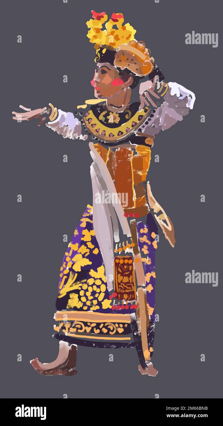 balinese theater dancer Stock Vector Image & Art - Alamy