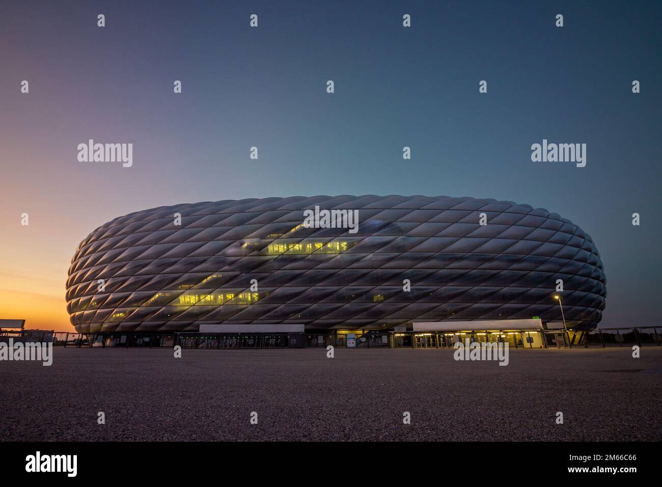 Football stadium at sunset in Munich, Germany Stock Photo - Alamy