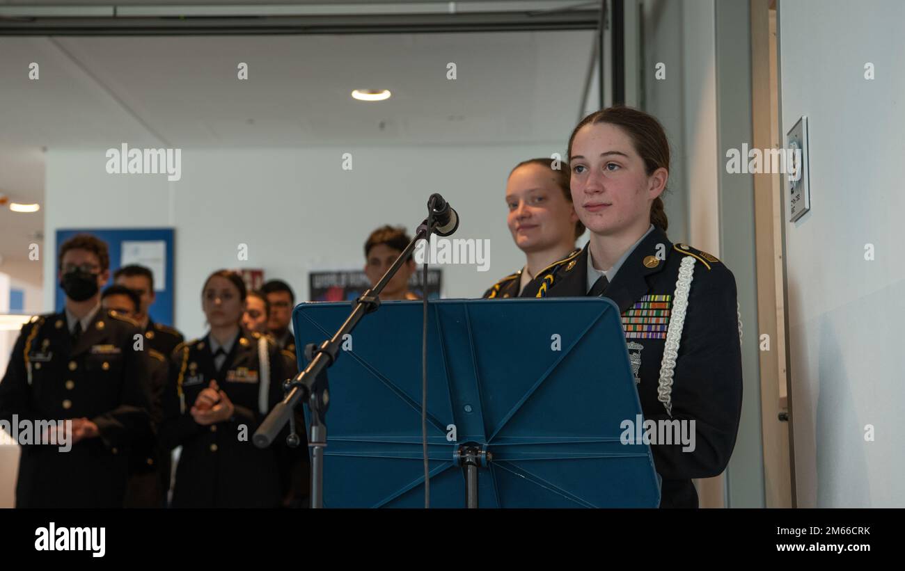 Cadet Command Sgt. Maj. Mary Dizor, student command sergeant major of ...