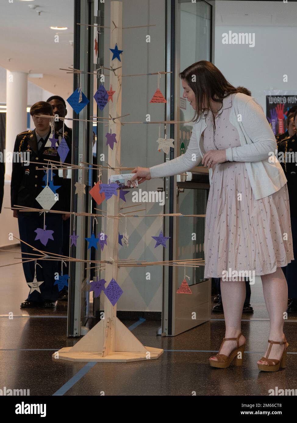 A Wiesbaden High School faculty member remembers her hero during a ...