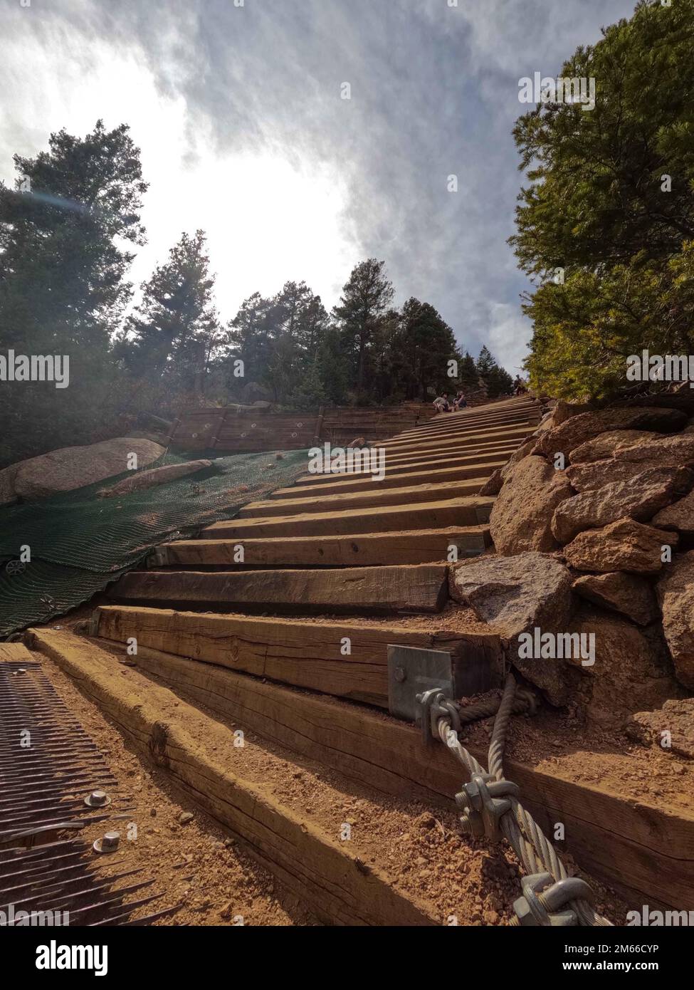 The Manitou Incline is a staircase hike up Pikes Peak Mountain in ...