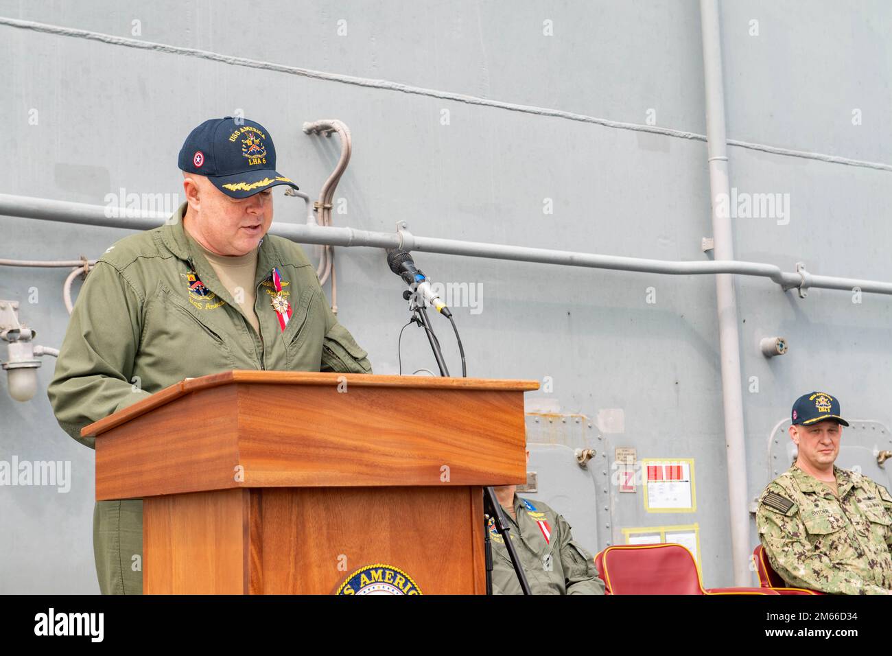 SASEBO, Japan (April 7, 2022) Capt. Ken Ward, sixth commanding officer ...