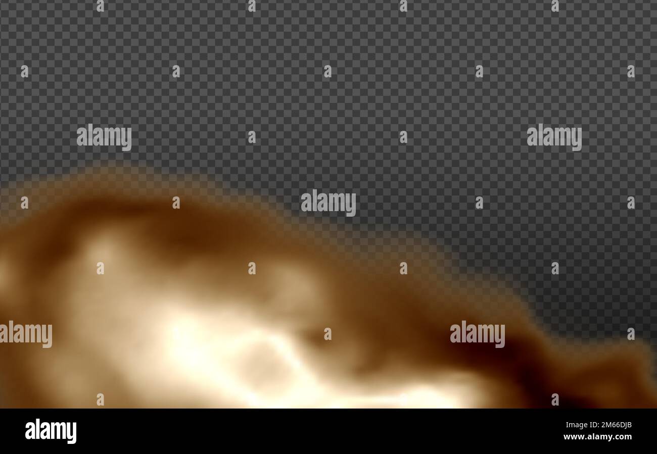 Realistic vector isolated on transparent background. Dust cloud with ...