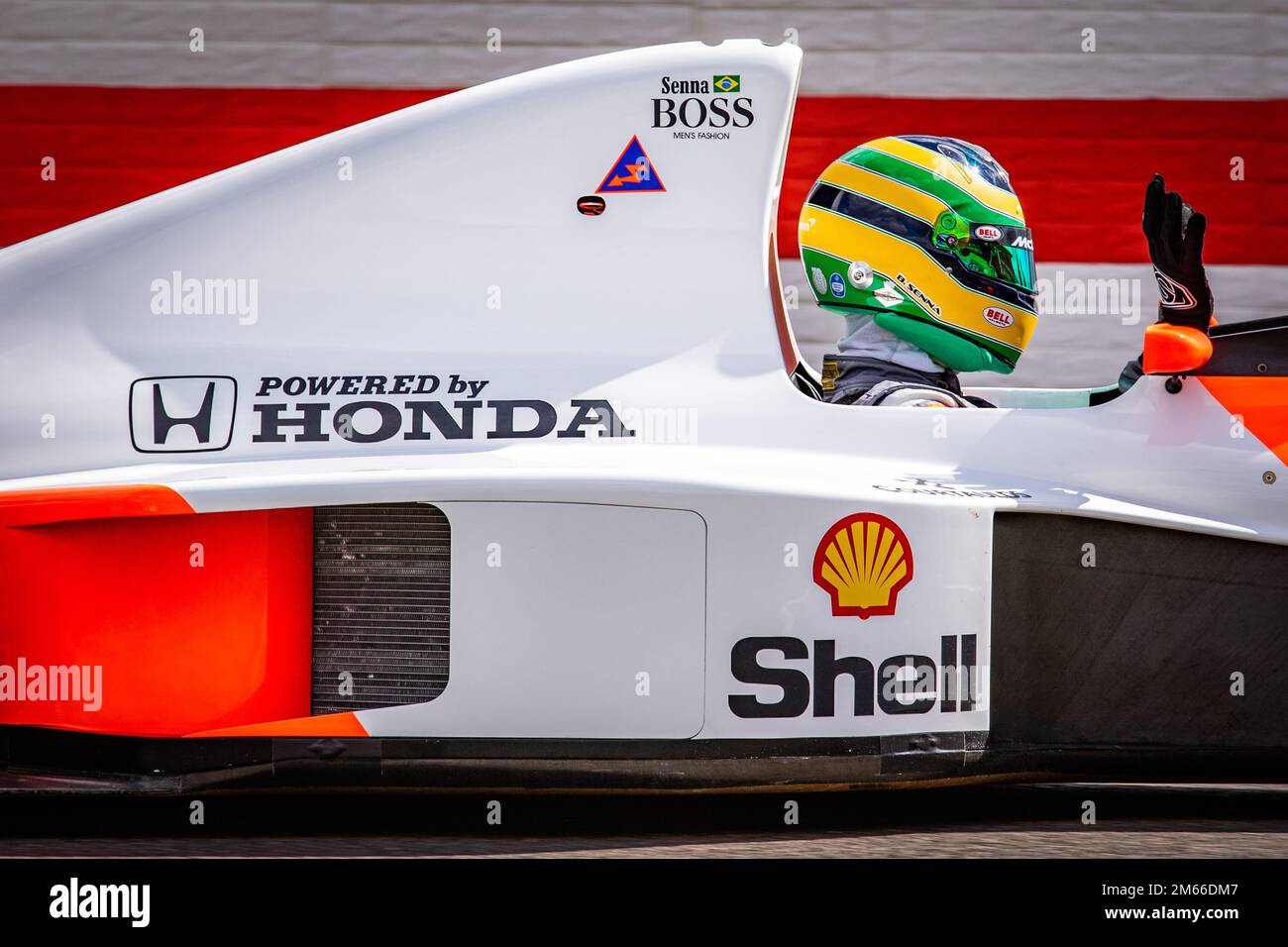 Bruno Senna drives Ayrton Senna's Championship Winning McLaren F1 car ...