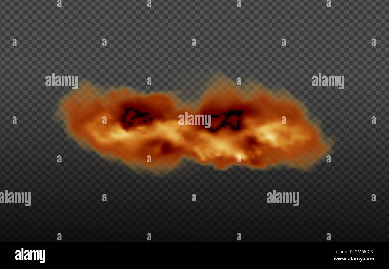 Realistic vector isolated on transparent background. Dust cloud with ...