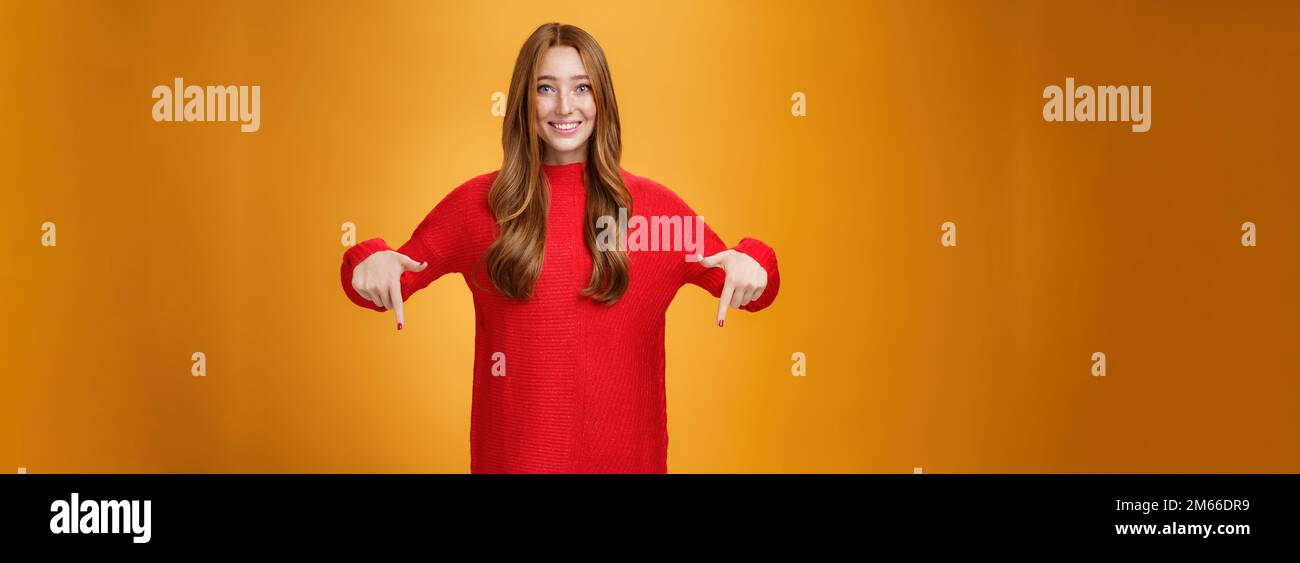 Gentle and tender cute ginger girl with freckles and blue eyes feeling ...