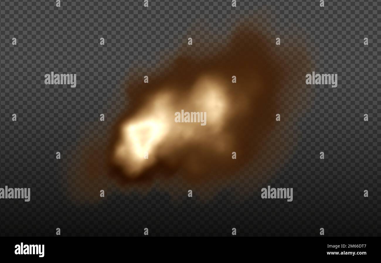 Realistic vector isolated on transparent background. Dust cloud with ...