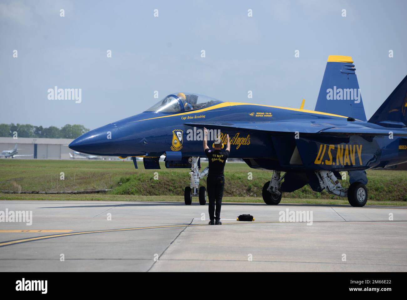 U.S. Navy Capt. Brian C. Kesselring, the Blue Angels commanding officer ...