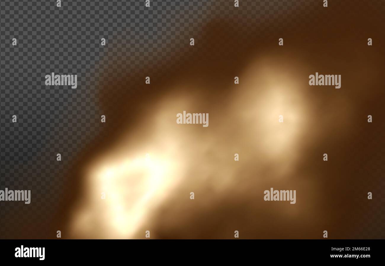 Realistic vector isolated on transparent background. Dust cloud with ...