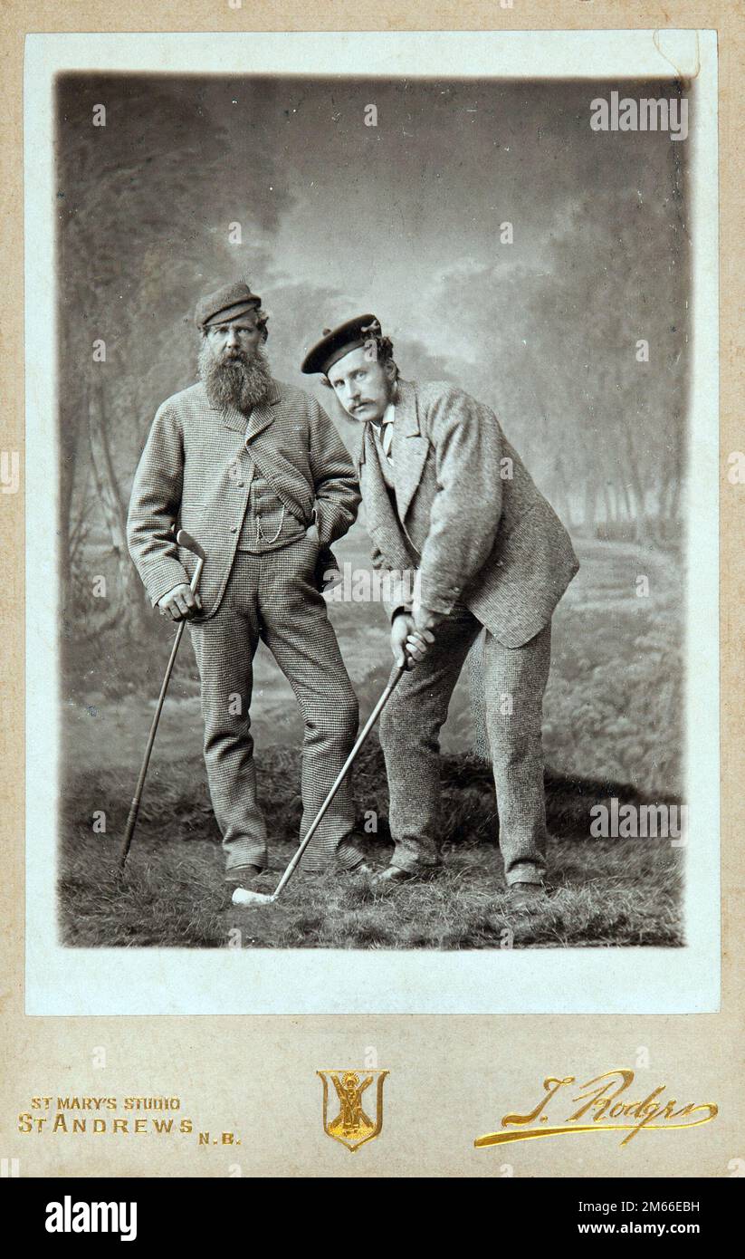 Scottish golf players - Circa 1875 Old Tom & Young Tom Morris, St ...