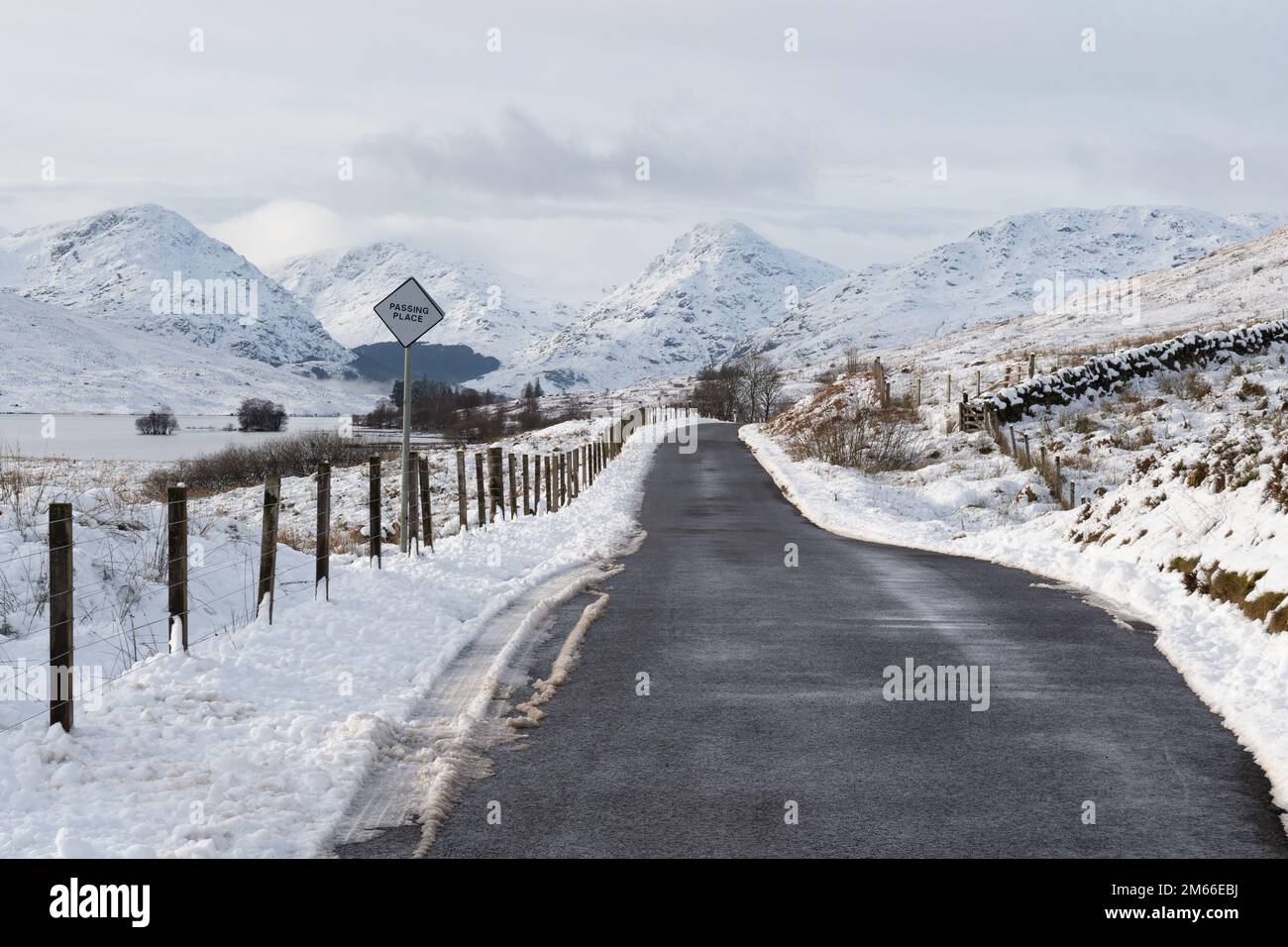 Road to Inversnaid, running alongside Loch Arklet, Loch Lomond and the ...