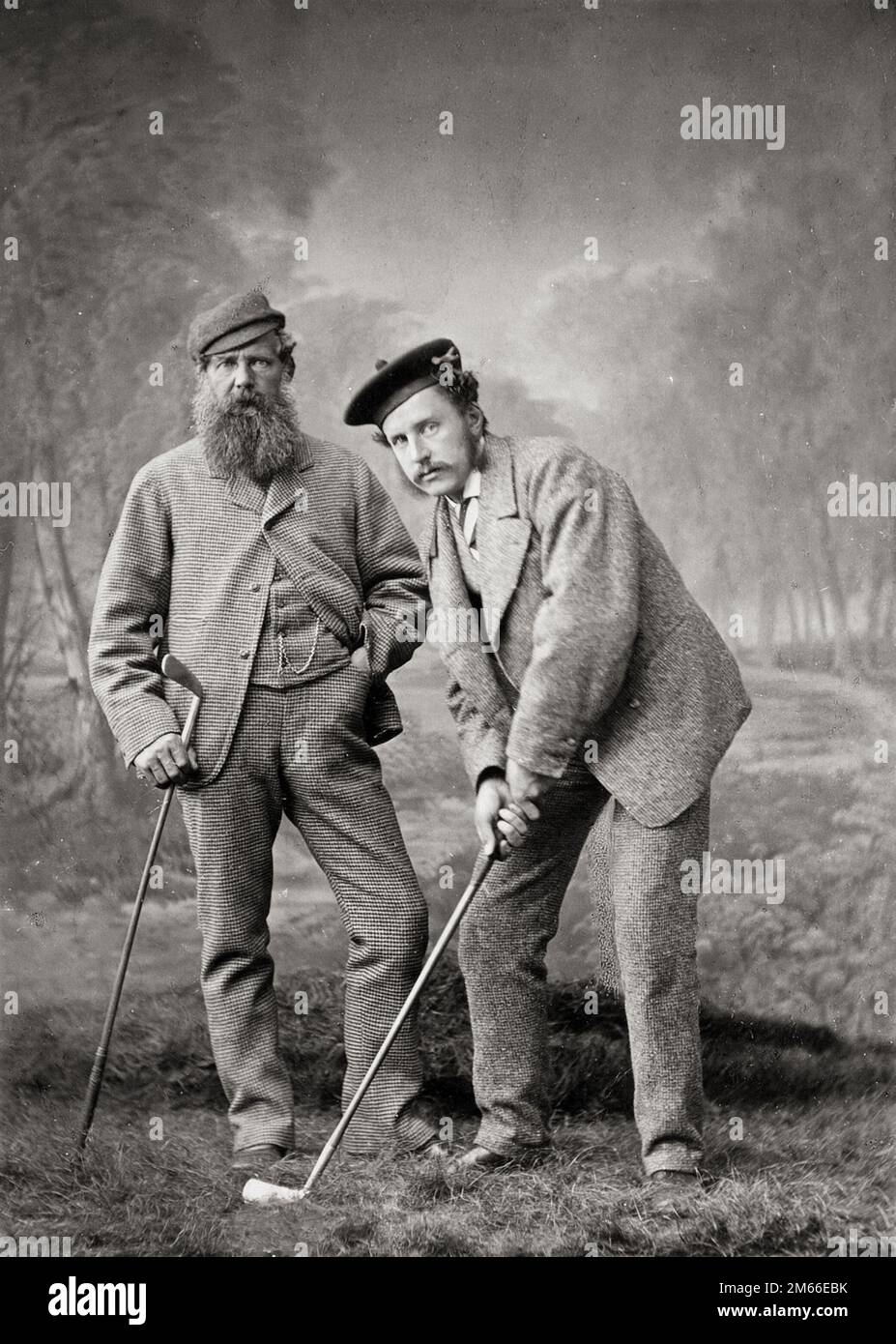 Scottish golf players - Circa 1875 Old Tom & Young Tom Morris. Photo by ...