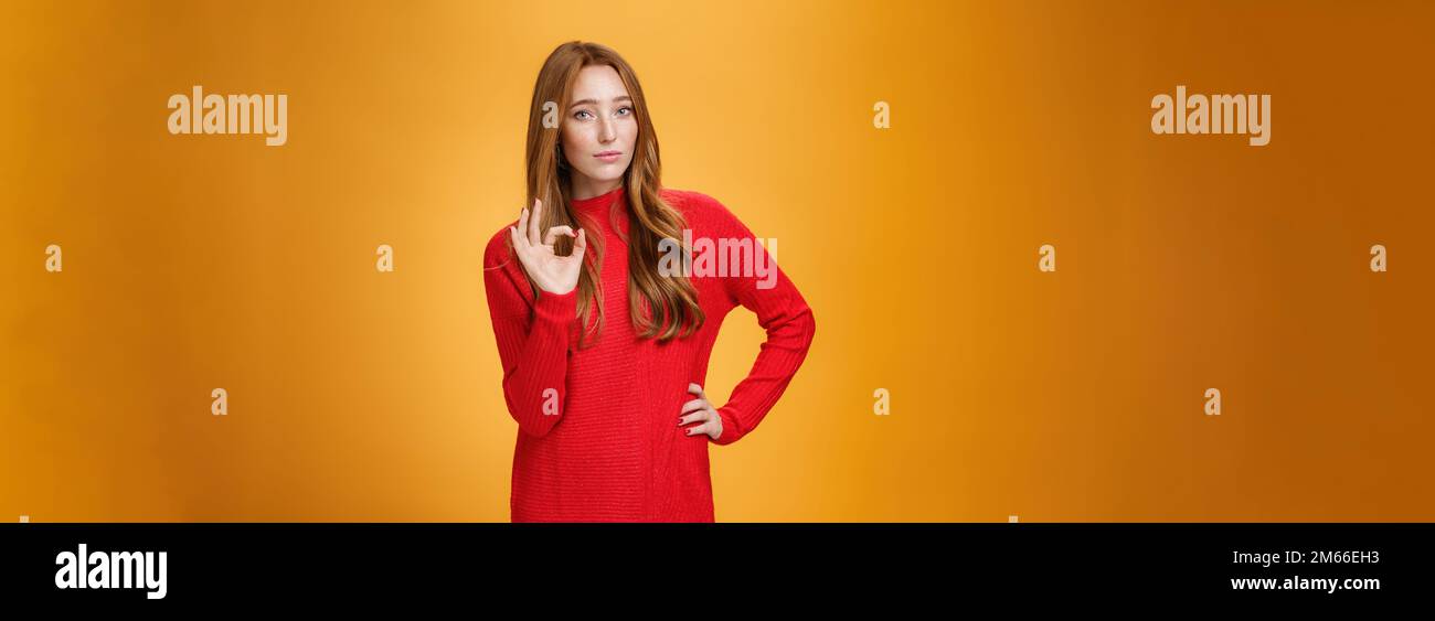 Ok I got it. Portrait of confident and bossy female entrepreneur with ...