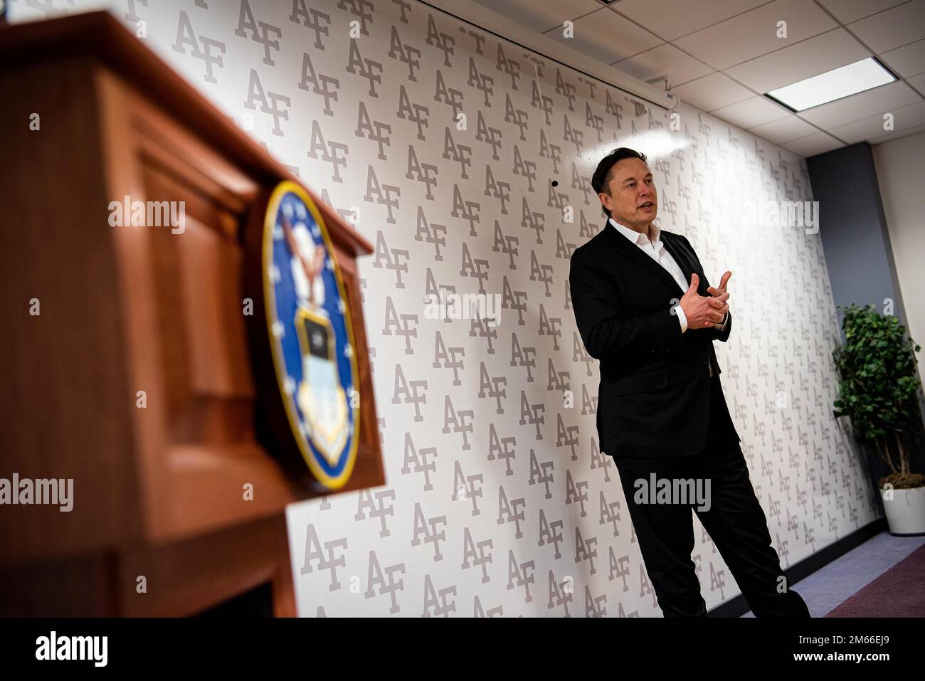 U.S. AIR FORCE ACADEMY, Colo. -- Tesla Inc. Chief Executive Officer ...