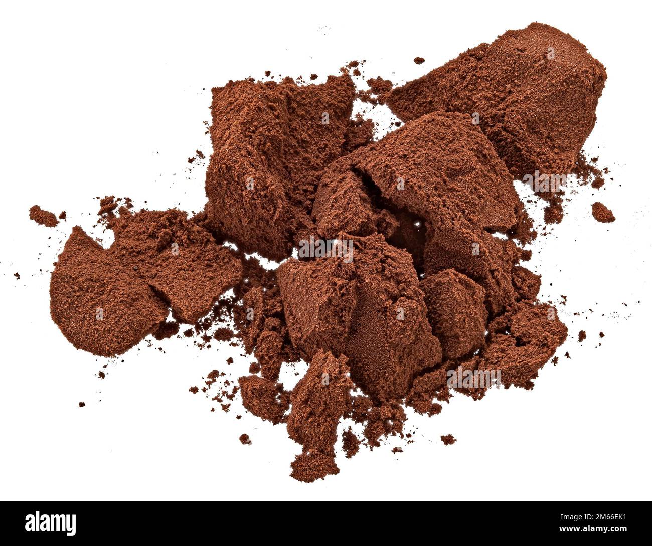 Chocolate powder isolated on white background, top view Stock Photo - Alamy
