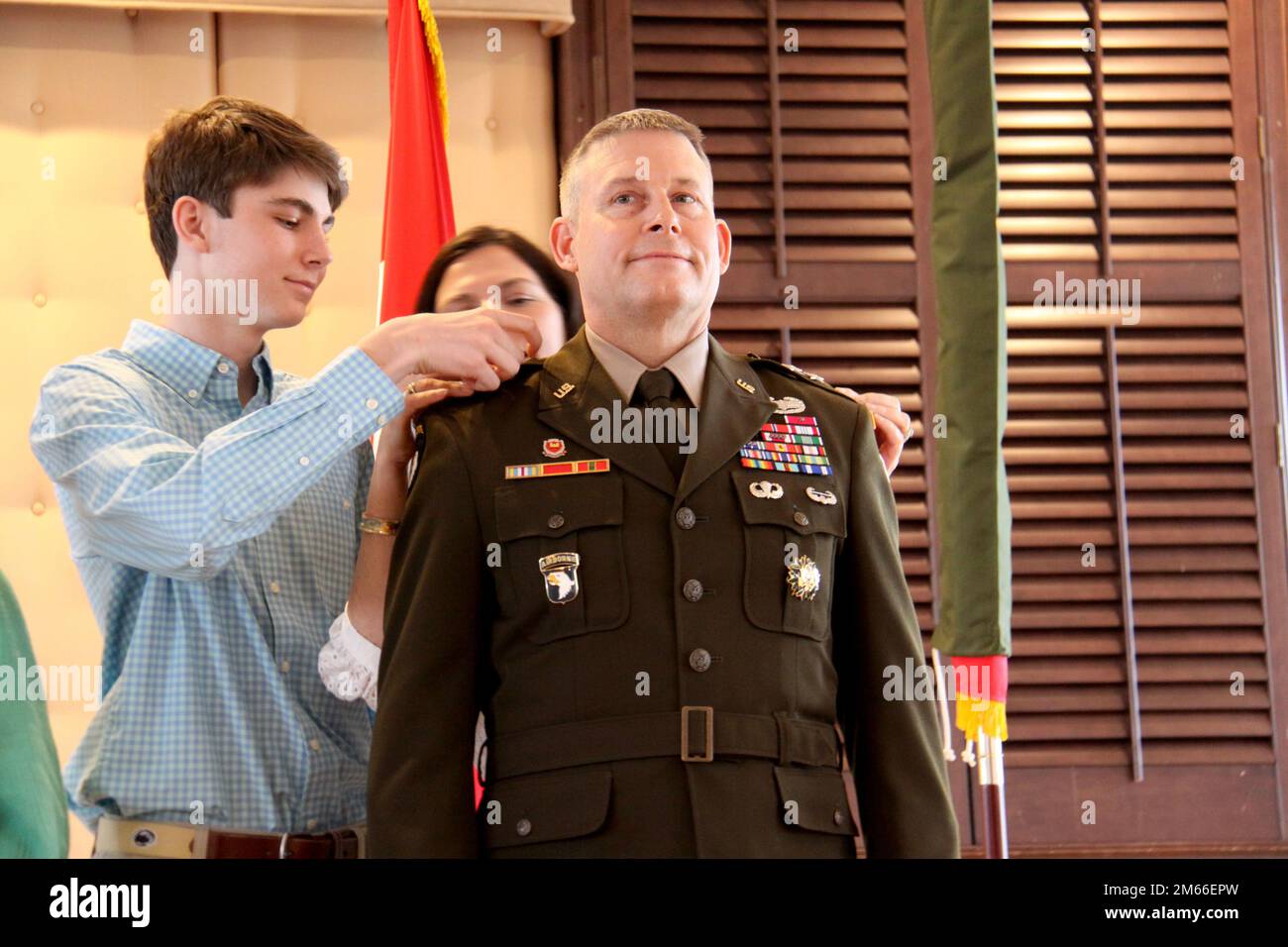 Mason Tickner and Sheri Tickner, son and wife of Maj. Gen. Thomas J ...