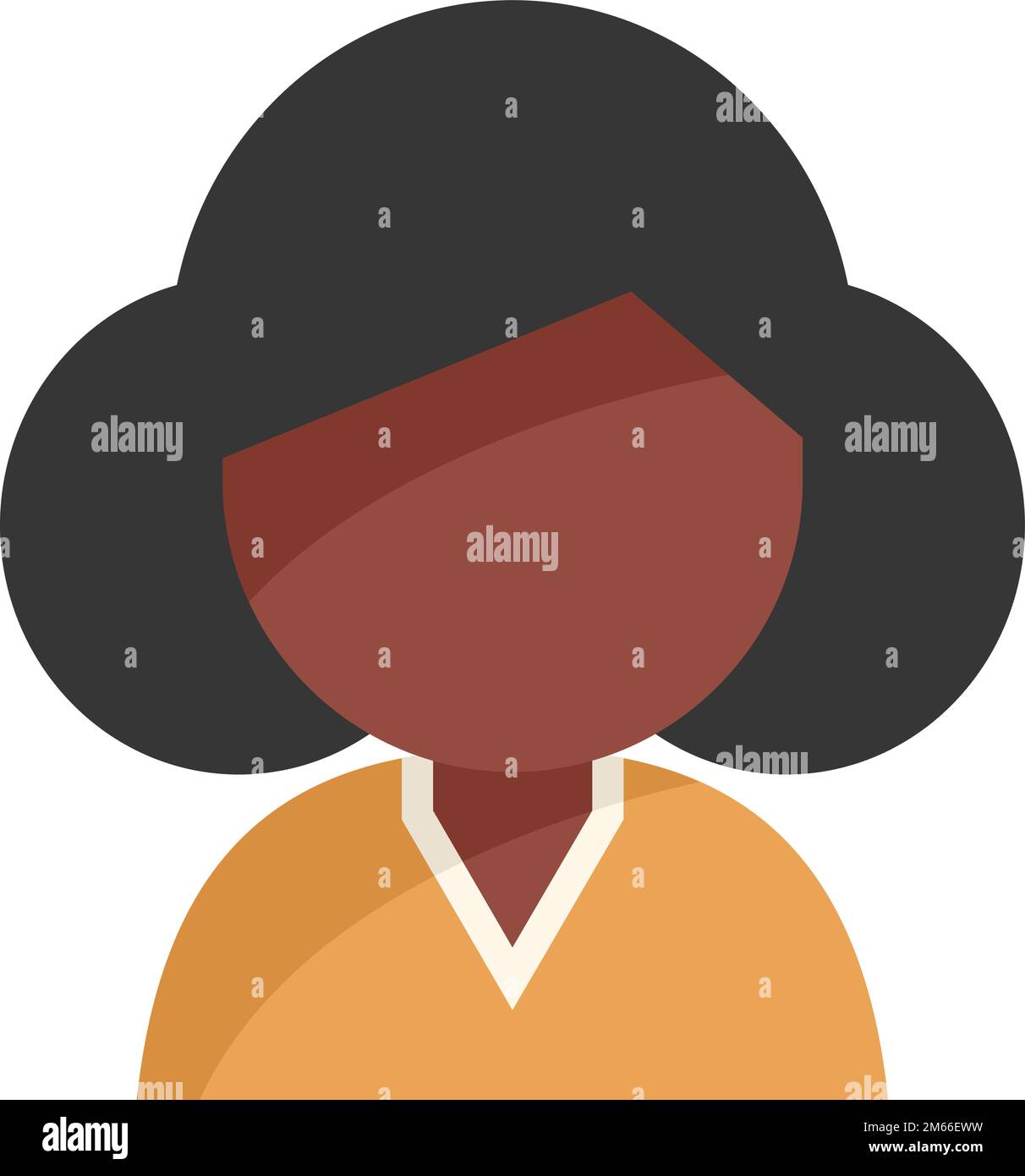 African people icon flat vector. Work office. Ehtnic mind isolated ...