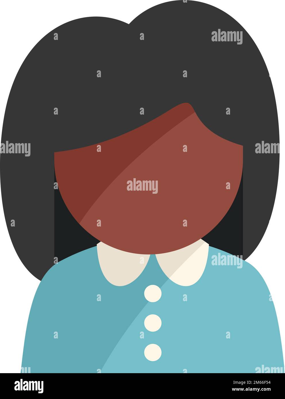 Cute african girl icon flat vector. Work office. Africa couple isolated ...