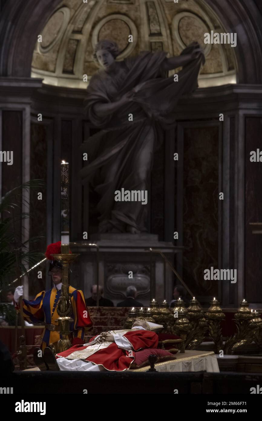 Vatican City, Vatican, 2 January 2023. The body of the late Pope ...