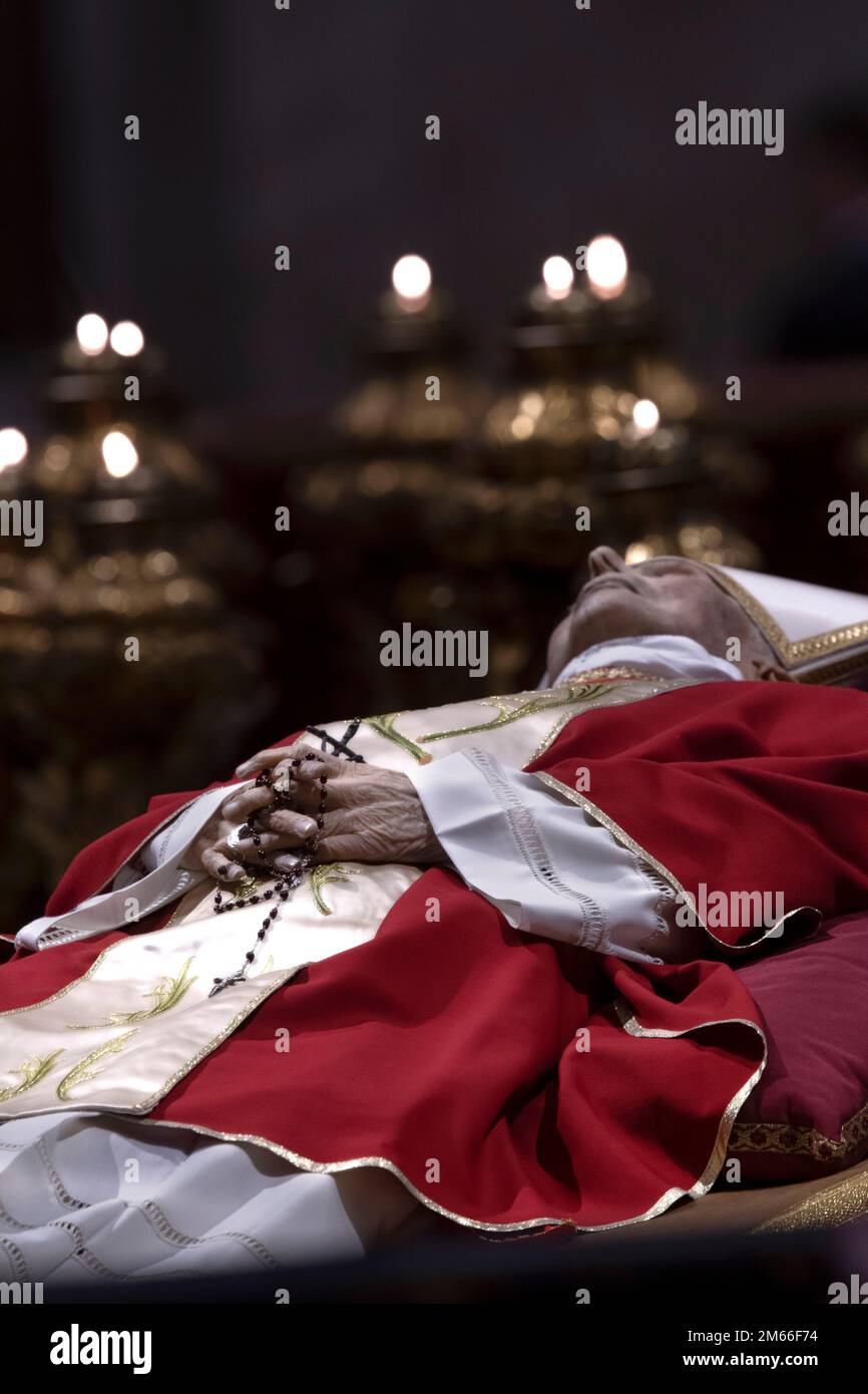 Vatican City, Vatican, 2 January 2023. The body of the late Pope ...