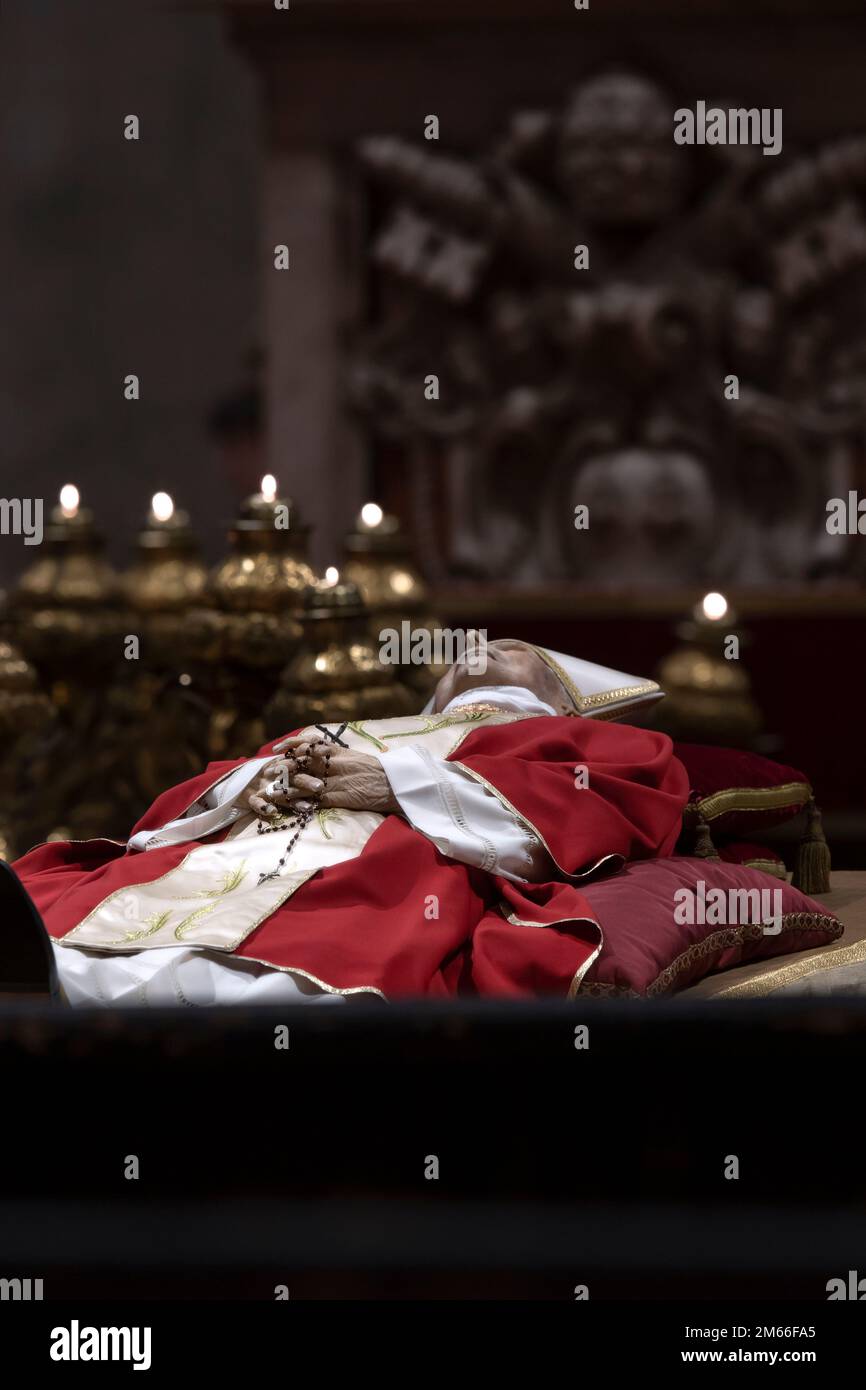 Vatican City, Vatican, 2 January 2023. The body of the late Pope ...