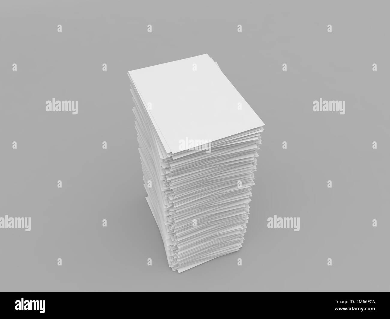 A stack of A4 papers on a gray background. 3d render illustration Stock ...