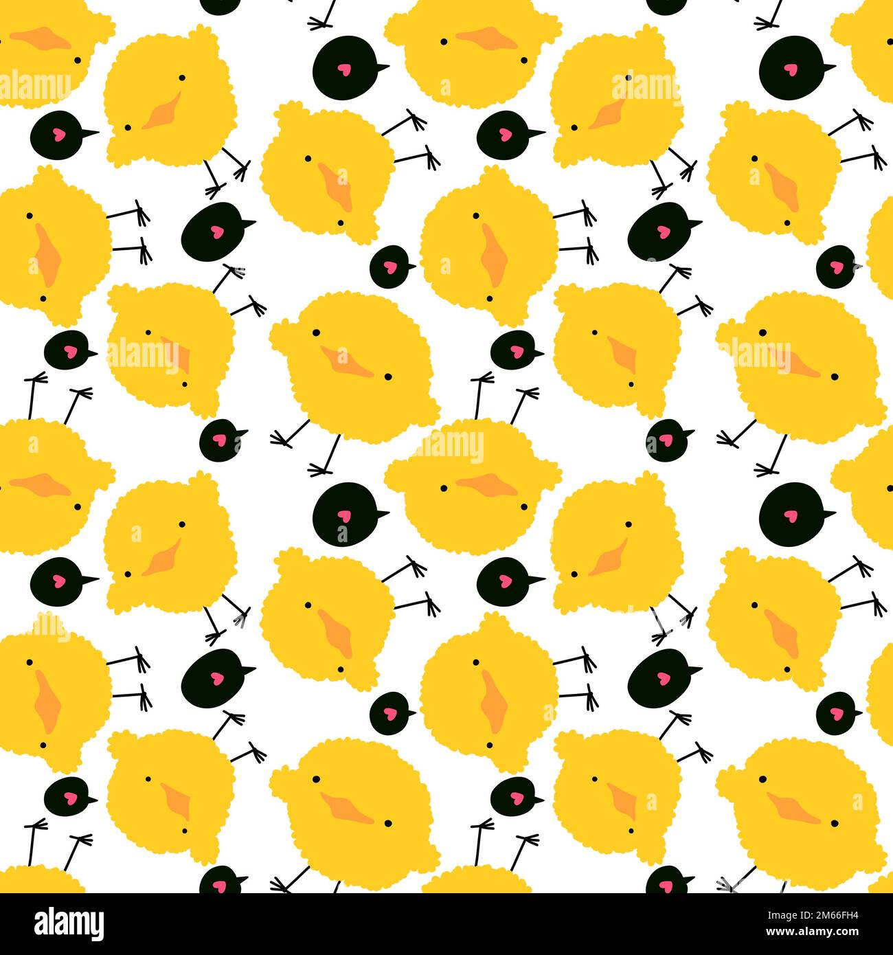 Cartoon animals seamless Easter chicken pattern for wrapping paper and ...