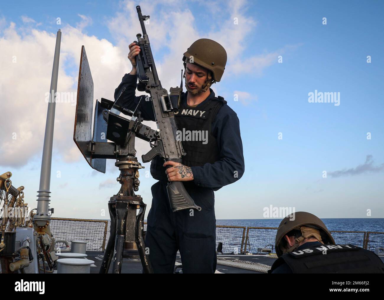 ATLANTIC OCEAN (April 7, 2022) – Fire Controlman 3rd Class William ...