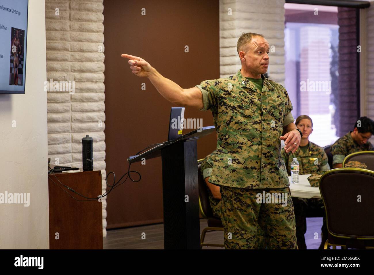 U.S. Marine Col. Daniel Whitley, the commanding officer of Headquarters ...