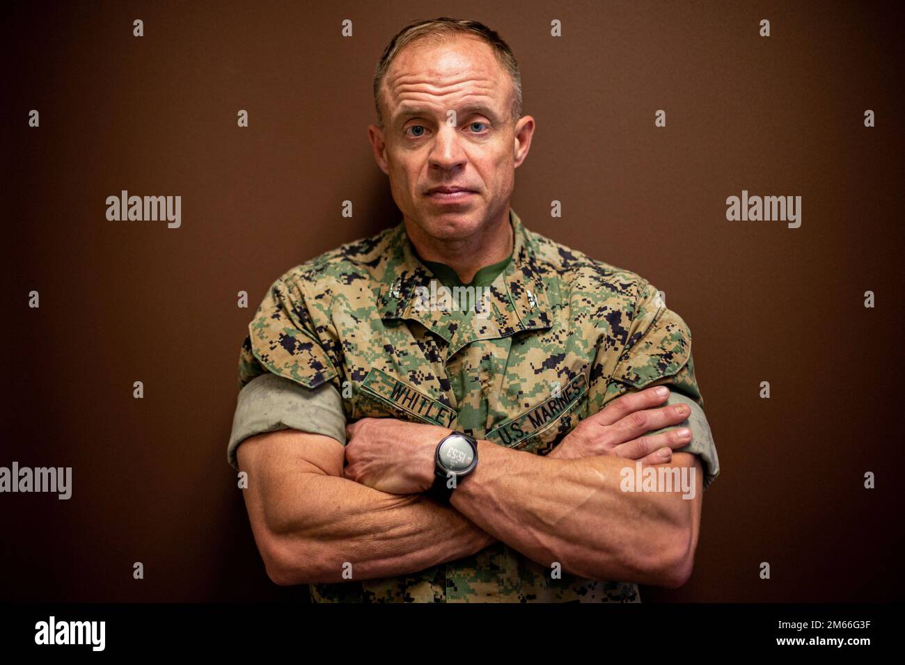 U.S. Marine Col. Daniel Whitley, the commanding officer of Headquarters ...