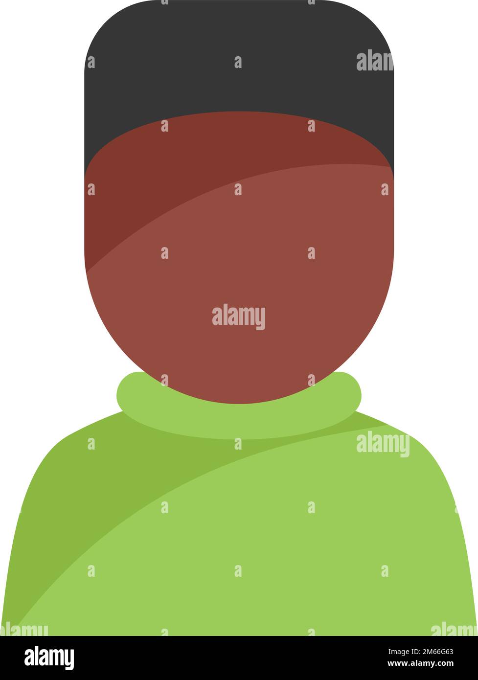 African group boy icon flat vector. Work office. Young adult isolated ...