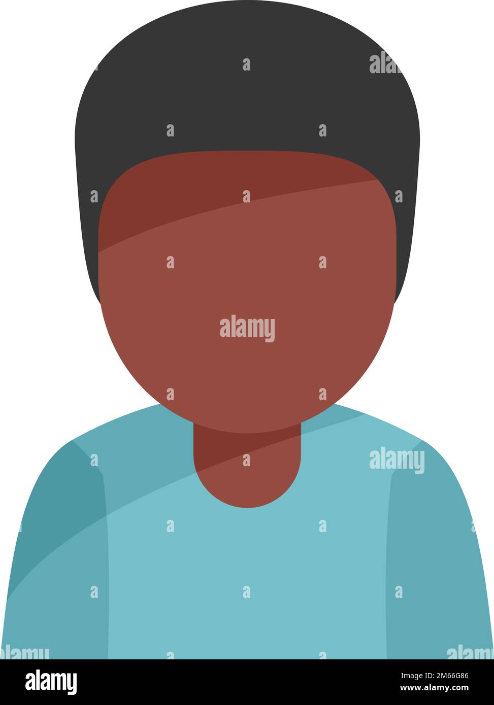 Office african man icon flat vector. Person character. Happy work ...