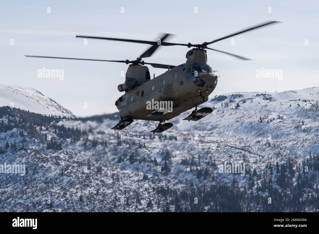 An Alaska Army National Guard CH-47 Chinook helicopter assigned to B ...