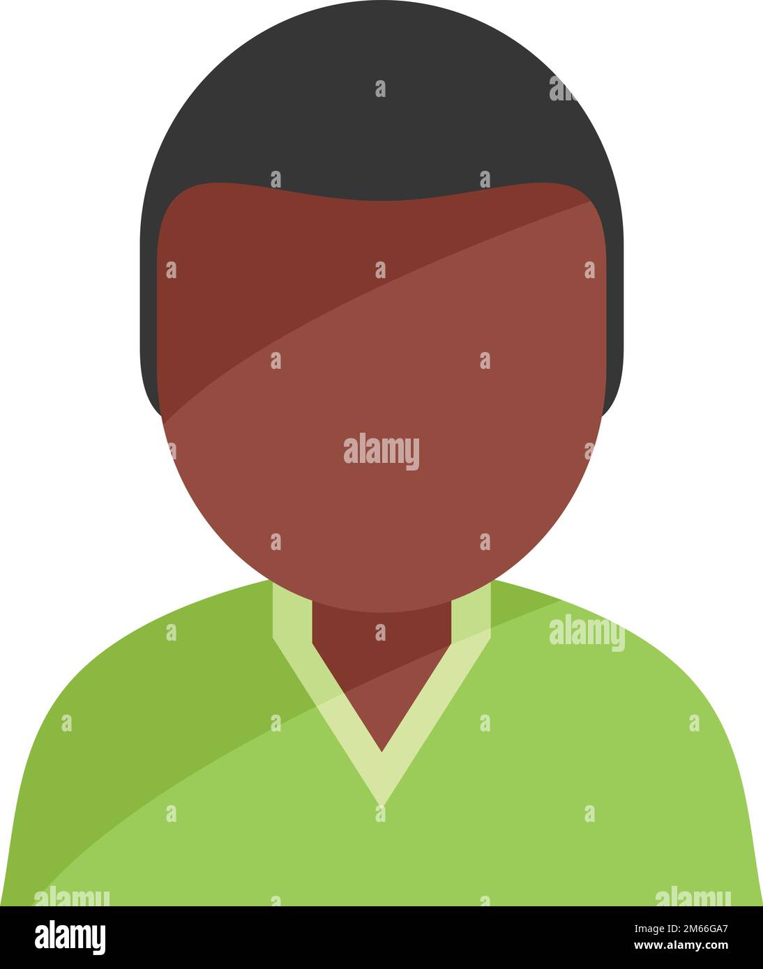 Work african man icon flat vector. Person happy. Africa adult isolated ...