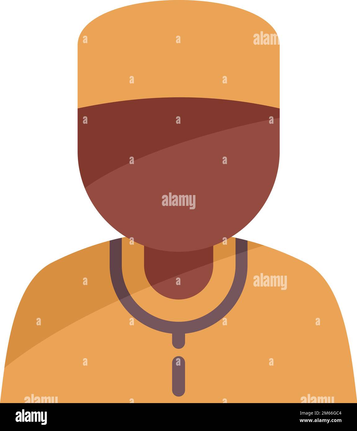 African business person icon flat vector. Happy work. Tribal ...