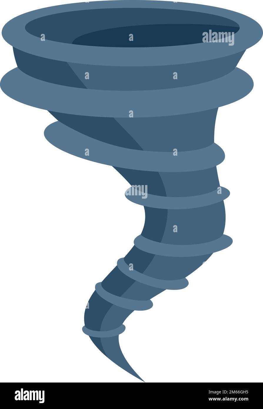 Tornado icon flat vector. Global climate. Warming disaster isolated ...