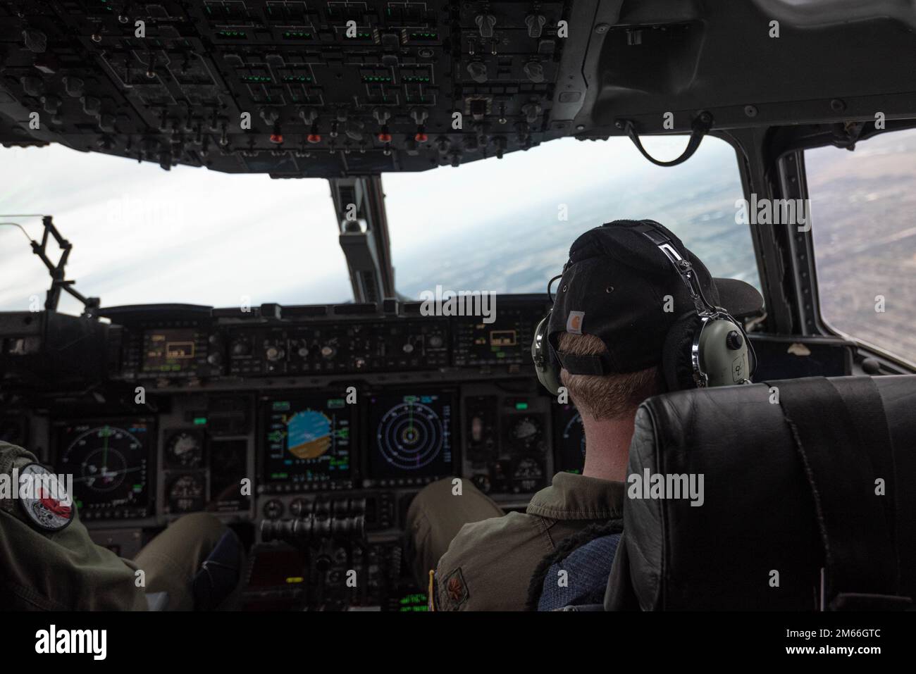 Captain James Pyjas and Major Westley Britt fly their C-17 Globemaster ...