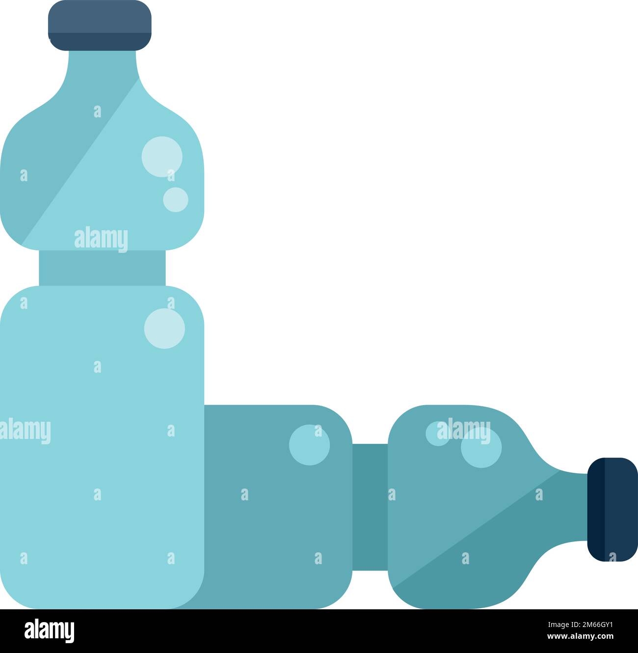 Clean water bottle icon flat vector. Environment disaster. Eco planet ...